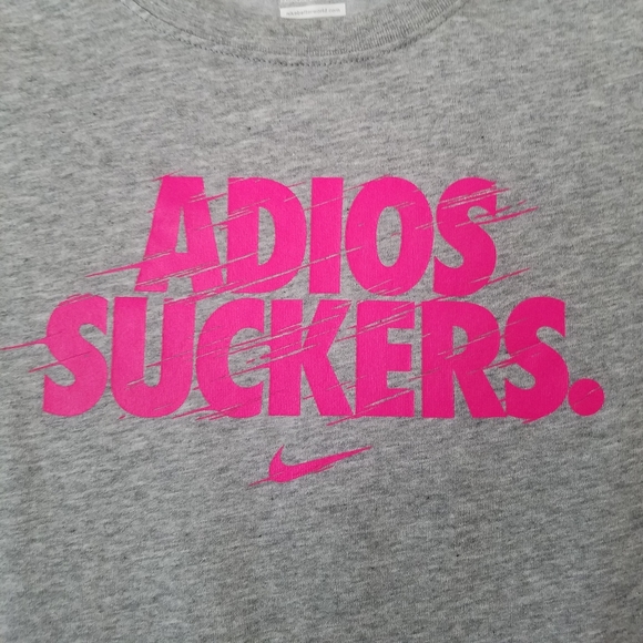 Nike | Tops | Nike Drifit Gray Adios Suckers Fun Graphic Tee | Poshmark